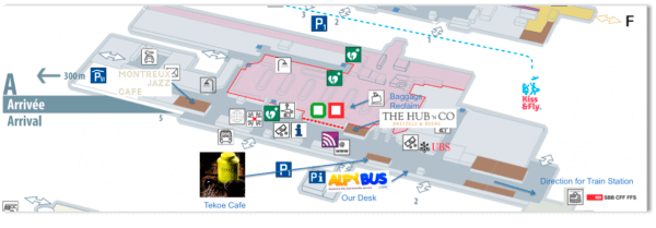 Geneva Airport transfers. Airport Pick Up Points - www.alpybus.com